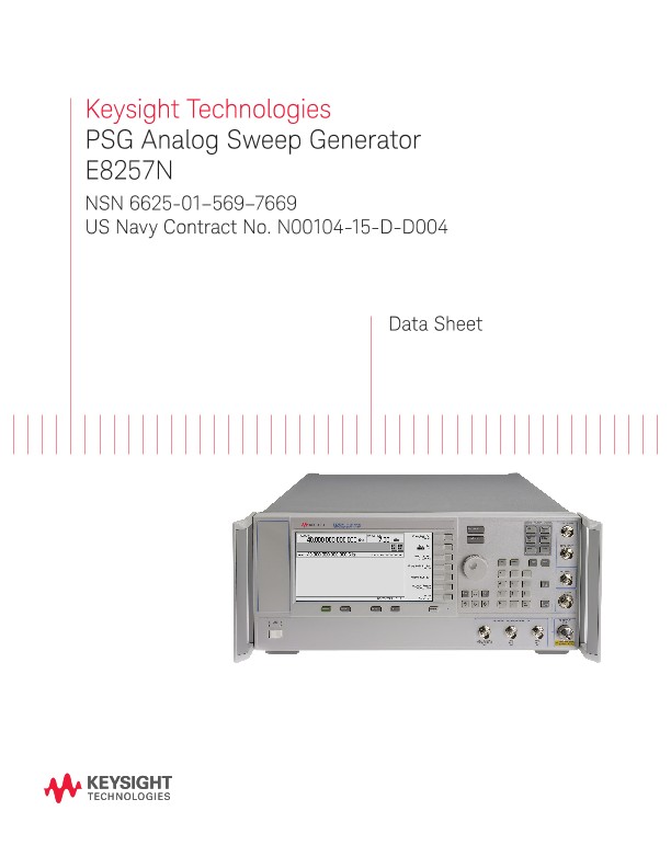 E8257N PSG Analog Sweep Generator PDF Asset Page | Keysight